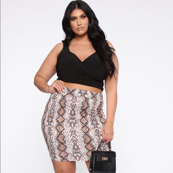 Fashion Nova | Skirts | Snake Skin Mini Skirt Fashion Nova | Poshmark